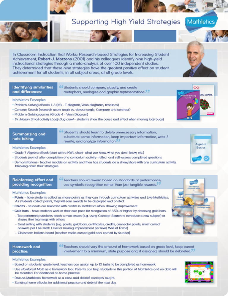 9 High-Yield Instructional Strategies by Robert J. Marzano - 3P Learning